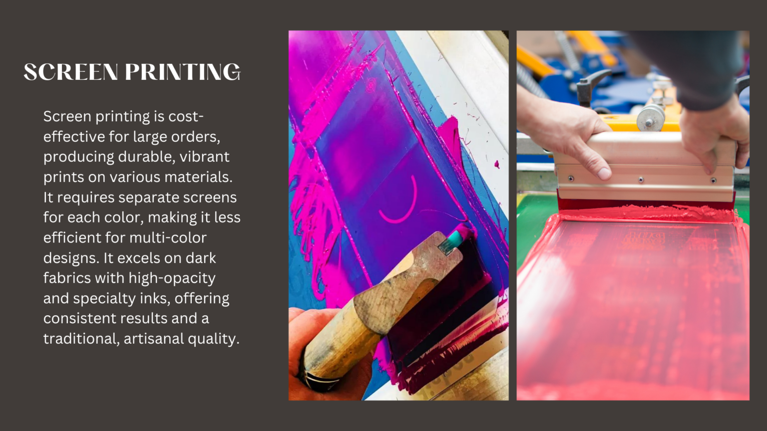 DTG Printing vs. Screen Printing: Pros, Cons, and Costs Explained